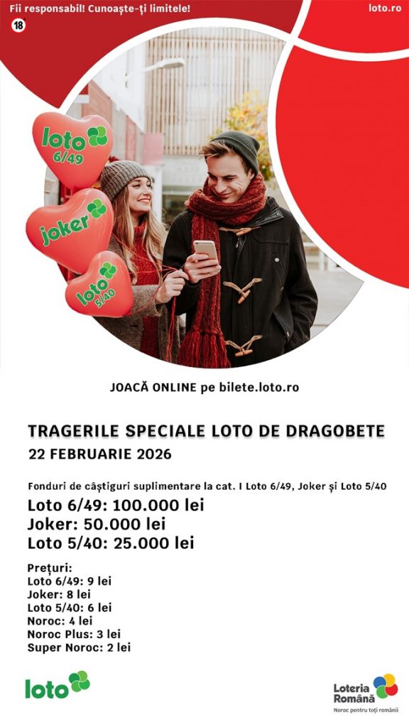TRAGERILE SPECIALE LOTO DE DRAGOBETE – Loteria Romana